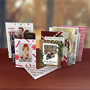 2-Pack Christmas Card Display & Organizer for Table Shelf Desk Mantel | Holds 60 Cards | Holder for Greeting Cards Birthday Cards Postcards & More! | Crystal Clear Solid Acrylic | Unique Teacher Gift