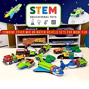 POPULAR PLAYTHINGS Mix or Match Vehicles 5, Magnetic Toy Play Set, Spacecraft Vehicles