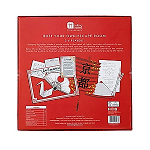 Talking Tables Escape Room Game at Home | Host Your Own Games Night | Japanese Themed | Interactive Ending | for Birthday Party, After Dinner Parties, Entertainment, Adults, Teenagers (Host-Escape)