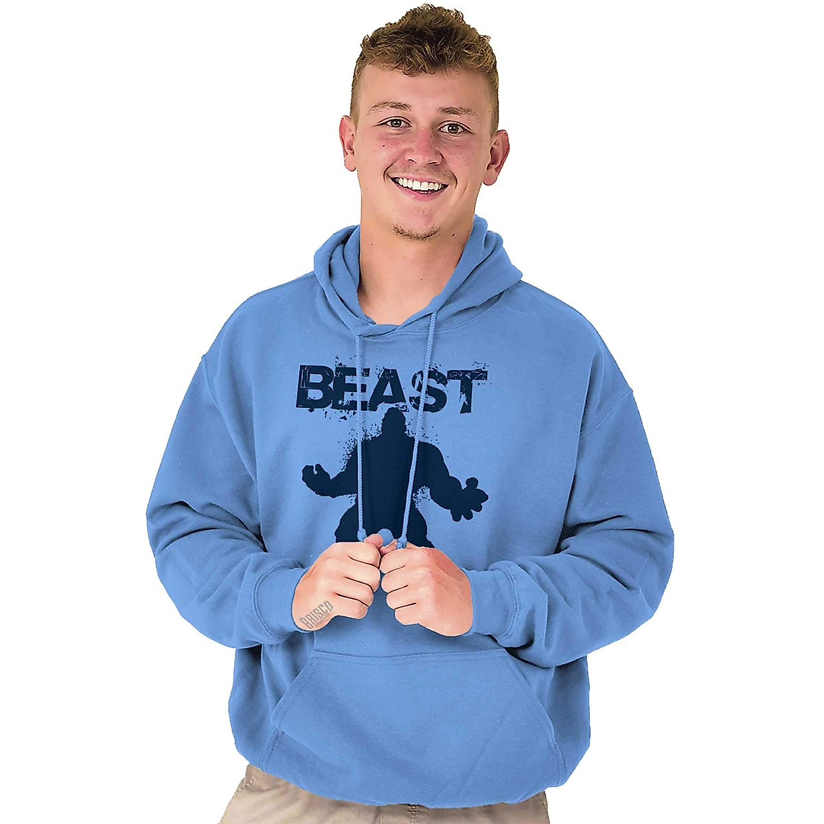 Brisco Brands Beast Gym Fitness Meathead Hoodie Hooded Sweatshirt Men Carolina Blue