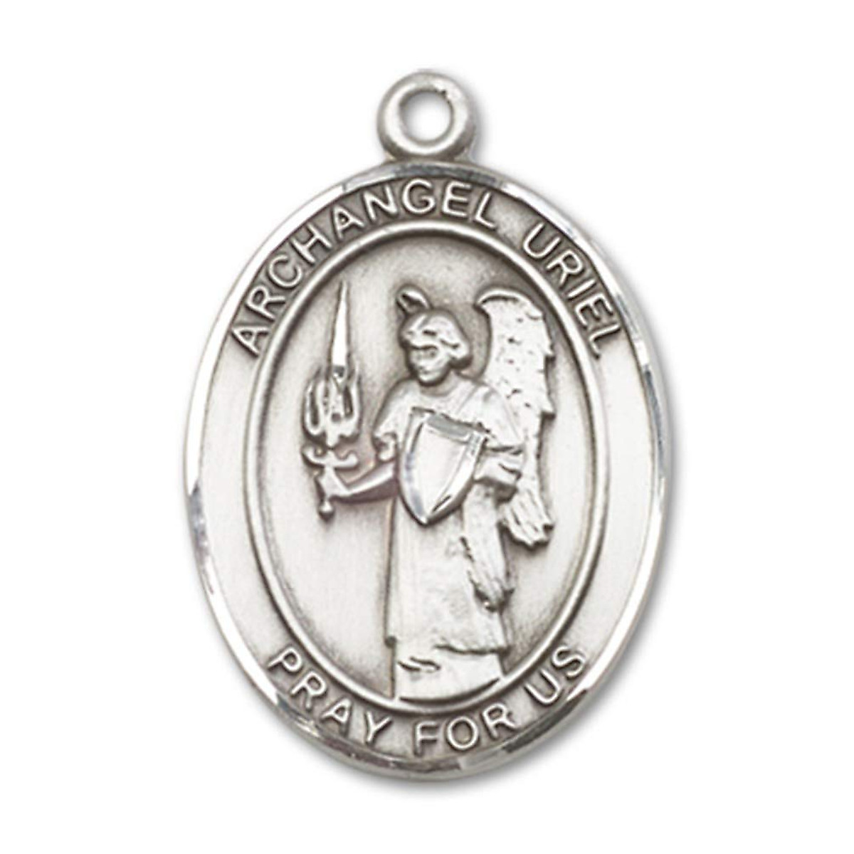 Jewels Obsession St. Uriel Pendant | Sterling Silver St. Uriel Pendant - 24" Chain - Made In USA