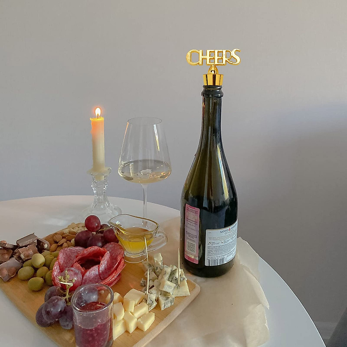 Cheers Wine Stopper for party supplies Gold Wine Stopper Decorative Cheers Wine Stopper Unique Wine Stoppers Champaign Stoppers Wine Sealer Caps Champagne Preserver Wine Bottle Seal Plug