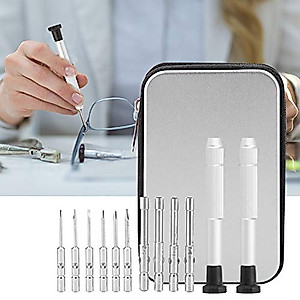 Eyeglass Repair Tool Kit, 12pcs Precision Screwdriver Set, Professional Mini Screwdriver Repair Tools for Eyeglass Glasses Watch CellPhone Electronic Toys Computer Jewelry
