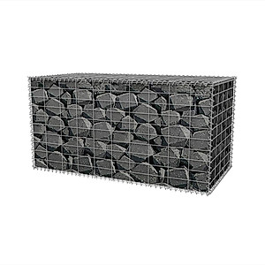 Gabion Basket,Garden Fence Border,Portable Fence,Privacy Fence,Fencing for Yard,Private Fence,Garden Fence for Dogs,for Deck,Patio,Backyard,Outdoor Pool,Porch,Galvanised Steel 39.4"x19.7"x19.7"