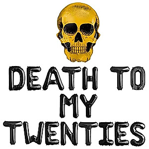 Geloar DEATH TO MY TWENTIES Balloons, RIP TWENTIES 30th Birthday Party Supplies Balloons Banner for Death to My 20s RIP Twenties RIP Youth Men Women Dirty 30 Funny 30th Bday Decorations Set of 20 PCS