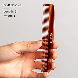 ZEUS Beard & Mustache Comb for Men, Handmade Saw-Cut Hair Comb for Untangling & Styling Beard (Traditional) V11