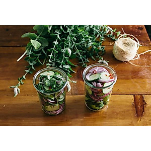 Weck Canning Jars 743 - Mold Jars made of Transparent Glass - Eco-Friendly - Storage for Food, Yogurt with Air Tight Seal and Lid - 3/4 Liter Tall Jars Set - Set of (2 Jars)