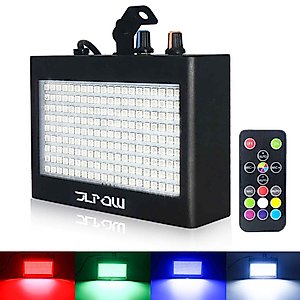 Strobe Light, JLPOW Ultra Bright RGB LED Strobe Lights (Metal Case), Sound Activated and Remote Control, Speed Adjustable Mini Flash Stage Lighting, Best for DJ Christmas Party Bar Show Disco Dance