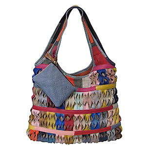 Honeycomb Leather Tote Bag (#1915-9)