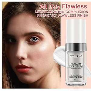 ReviGLam TLM Colour Changing Liquid Foundation Hides Wrinkles & Lines, BB Cream Makeup Base Concealer Cover Moisturizing Fluid for all Skin Tone SPF15, Pack of 2