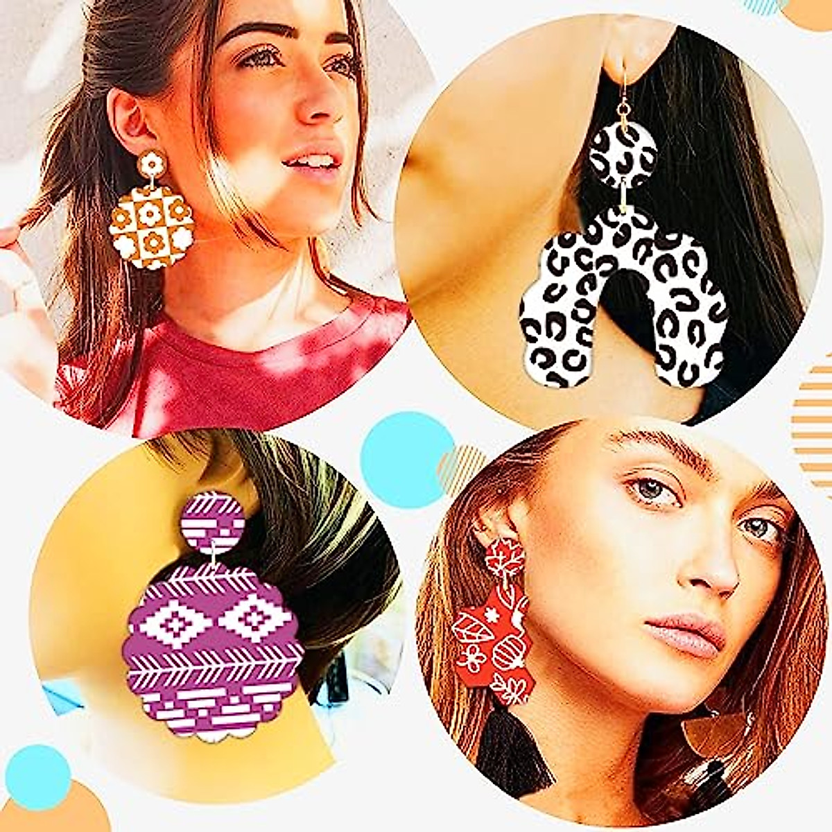 Polymer Clay Silk Screen Stencils, Exquisite Pattern Silkscreen Print Kit for Printing on Clay (202, 204, 217)