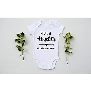 "Hola Abuelita Nos Vemos Pronto" Pregnancy Announcement Outfit – Gift for Expecting Grandparents