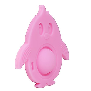 Eztotz Popz Baby Teether Toy - Made in The USA - Pop It Sensory Toys for 0-6 Months + - 100% Silicone Dimple Popper for Newborns and Infants - BPA Free