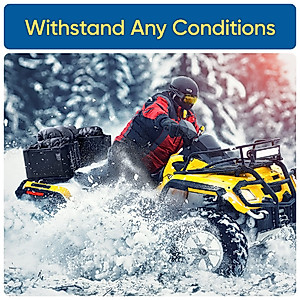 Rhino RoadMate Multi-Piece ATV Bag | Padded Reinforced ATV Storage Boxes | ATV Accessories Fitting Any ATV | ATV Storage and ATV Rear Seat | 3 ATV Bags 18x9x10.2 inches Each | Four Wheeler Accessories