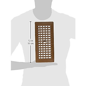 Decor Grates PL410-OB 4-Inch by 10-Inch Plastic Floor Register, Oak Brown