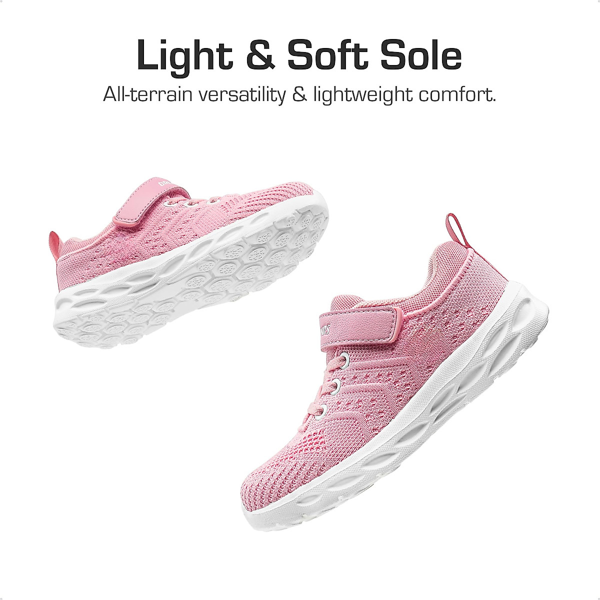 DREAM PAIRS Boys Girls Shoes Kids Tennis EZ-Ons GoGetters Running Athletic School Sneakers for Little/Big Kid,Size 12 Little Kid,Pink,KD18001K
