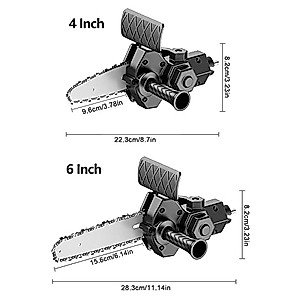 Tsugar 4/6 Inch Portable Conversion Head Kits Electric Drill Modified to Electric Pruning Chainsaw Adapter Tools for Garden