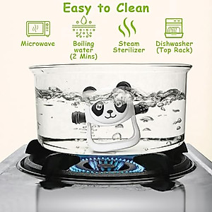 COZYPANDA Teething Toys for Babies 0-6-12 Months, Never Drop Baby Teether for Teething Relief, Silicone Panda Baby Hand Mittens with Sucking Need Pacifier, Baby Chew Toys for Breast Feeding (White)