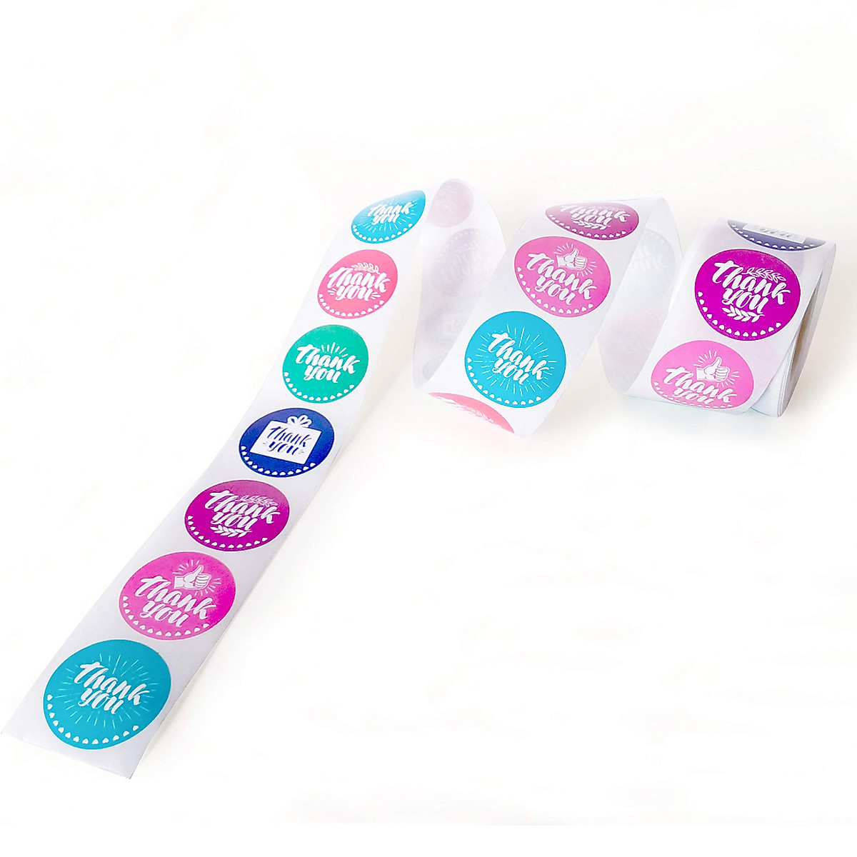 PARLAIM 500pcs Thank You Stickers 6 Color 1.5" Thank You for Supporting My Small Business Stickers Thank You Business Stickers Roll Small Thank You Labels for Business