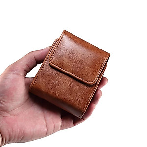 LBYZCASE Phone Holster with Belt Clip for Samsung Galaxy Z Flip 5/4/3,Leather Pouch with Magnetic Closure Flap for Motorola RAZR Series,Galaxy Z Flip/Z Flip 3/Z Flip 4/Z Flip 5 5G (Brown)