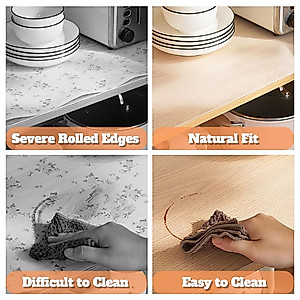 BESTORI Waterproof Shelf Liner for Kitchen Non-Adhesive Cabinets Drawer Liner 23.6 x 118.1 Inches Oil-Proof Non-Slip Washable Cuttable Refrigerator Liners for Protector Desks Transparent