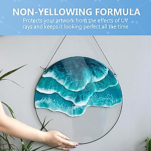 Epoxy Resin Crystal Clear 1 Gallon Kit, Self Leveling Bubbles Free Coating and Casting Resin and Hardener for Countertop, Table Top, Crafts, DIY Art, Wood, Jewelry, Molds, Bar Top 1:1 Ratio