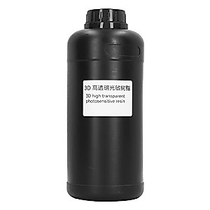 LCD DLP UV Curing Resin, Photosensitive Resin High Transparent High Toughness Professional Impact Resistant Low Shrinkage for 3D Printer