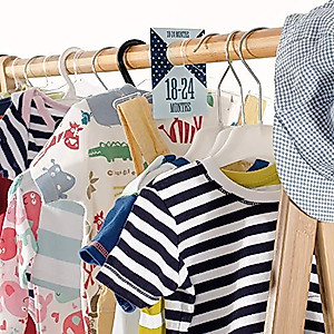 Canopy Street Baby Boy Closet Clothing Dividers/Closet Organizer For Baby Clothes Newborn To 4T / 4" x 6" Boy Nursery Clothes Size Dividers