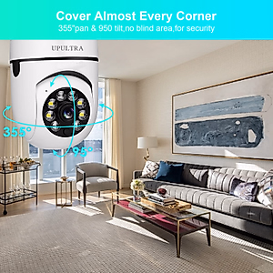 Light Bulb 1080P Security Wireless Camera Wifi Smart for home surveillance Screw into the E27 light bulb socket Spotlight Alarm Color night vision Two-way talk Motion Alarm PTZ 360 Degree(2packs）