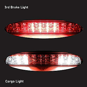 LED Third 3rd Brake Light Replacement for Ford F250 F350 F450 F550 Super Duty/Explorer/Ranger/Mazda B 1999 2000 2001 2002 2003 2004 2005 2006 2007 2008 2009 2010 2011 2012 2013 2014 2015 2016, Red