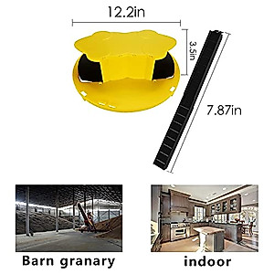 Yujianlo, Slide Bucket Lid Mouse Rat Trap with Ramp, Flip Auto Reset Multi Catch for Indoor Outdoor, Compatible 5 Gallon Bucket, Mouse Trap Compatible, Yellow