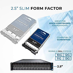 2.4TB 10K SAS 12Gb/s 2.5" HDD for Dell PowerEdge Servers | Enterprise Hard Drive in G13 Tray | Compatible with R630 R930 400-AUQX W9MNK 0W9MNK 400-AVBX 09F0N8 9F0N8