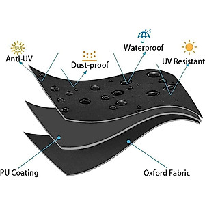 Lawn Mower Cover,Riding Lawn Mower Cover for Rider Garden Tractor.Outdoor Heavy Duty Protects Against Water, UV, Dust, Dirt, Wind.72 L x 54" W x 46" H (Black)