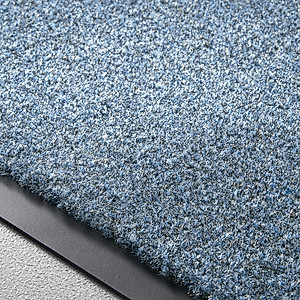 Consolidated Plastics Economy Indoor/Outdoor Entrance Floor Mat with Non-Slip Rubber Backing, Absorbs Water, 18 Oz Heavy Duty Carpet Rug Commercial Grade (4' x 6', Blue)