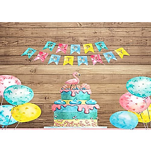 LYWYGG 7x5ft Wooden Backdrop Baby Shower Backdrops Party Decorations Backdrops Props for Studio for Photographers Retro Wood Wall Background Cloth Seamless CP-176