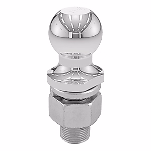CURT 40090 Chrome Trailer Hitch Ball, 10,000 lbs, 2-Inch Diameter, 1-1/4 x 2-5/8-Inch Shank