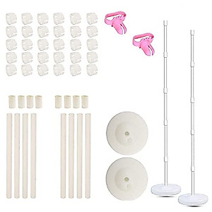 Balloon Columns Kit -2 Sets Balloon Stands For Floor Tower Includding Adjustable 5 Feet Pole Base Birthday Wedding Party Holiday Decorations