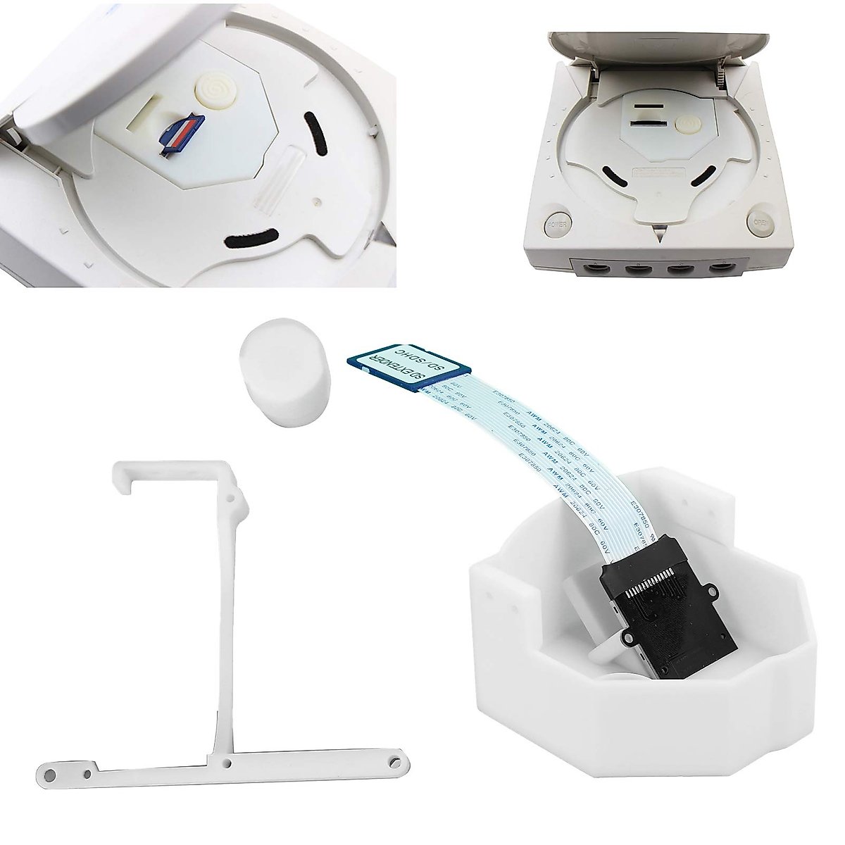 Extender Adapter Expansion Cable Adapter Quick Switch Game Button ABS Material Easy to Replace for Sega Dreamcast GDEMU Work
