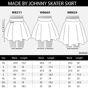MBJ WB211 Women's Basic Versatile Stretchy Flared Skater Skirt for Girl S RED_Polka