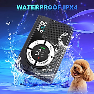 Dog Training & Behavior Aids,Anti Barking Device and Dog Bark Control Device of 33ft Range,Dog Barking Deterrent with 3 Levels,Outdoor Dog Barking Control Device with Waterproof Bark Box