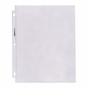 Amazon Basics Clear Sheet Protectors for 3 Ring Binder,Polypropylene, 8.5 x 11 Inch, 200-Pack