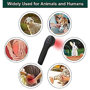 iKeener Vet Device for Pets,Red Light Therapy for Pain Relief,Muscle & Joint Pain from Dog Arthritis,Handheld Infrared Light with 660nm & 850nm Wavelengthsm for Dogs,Cats,Horses (Black)