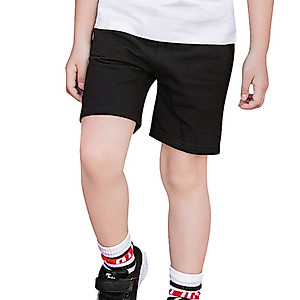 DCUTERQ Toddler Baby Kids Solid Cotton Sport Jogger Shorts Pants Boys Girls Summer Casual Elastic Waist Pants Orange 3 Years