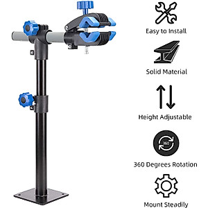 ROCKBROS Bike Repair Stand Wall Workbench Mount Rack Workstand Clamp Height Adjustable Home Bicycle Maintenance Rack for Road Mountain Bikes