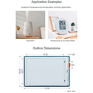 waveshare 1.9inch Segment E-Paper Display 91 Segments Black/White e Paper Module I2C Bus, Support Partial Refresh, for Arduino/Raspberry Pi/STM32, Ideal for Temperature/Humidity Meter/Digital Meter