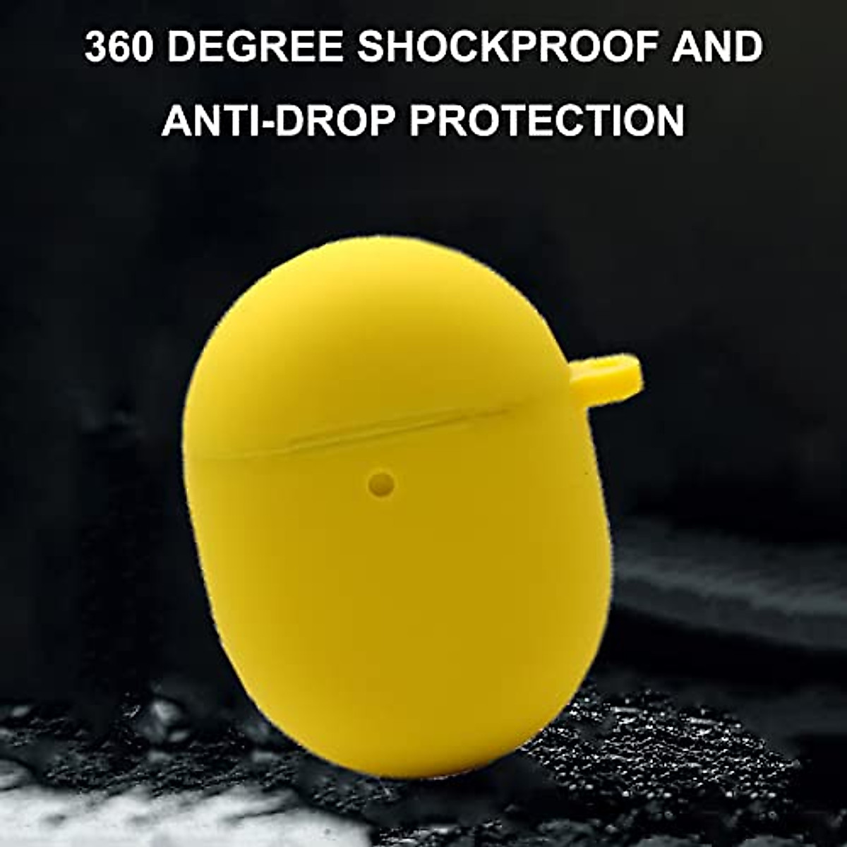 LiZHi for Google Pixel Buds Pro Case Cover 2022, Soft Silicone Skin Cover Shock-Absorbing Protective Case with Keychain for New Google Pixel Buds Pro Case, Black
