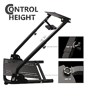 P PBAUTOS Racing Steering Wheel Stand with Upgraded Shifter Holder for Logitech G27 G25 G29 G920 Racing Simulator Wheel Stand without Wheel, Shifter and Pedals