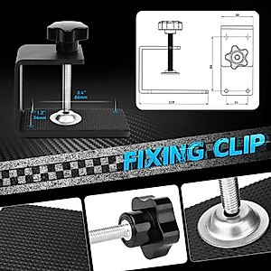 aikeec 64Bit PC USB Handbrake, Upgrade SIM Racing Games Handbrake for LO GITECH G25 G27 G29 T500 T300 THRUST MASTER FANATECOSW DIRT RALLY, 2M Nylon Cable/Reinforced Spring/Black+Clamp