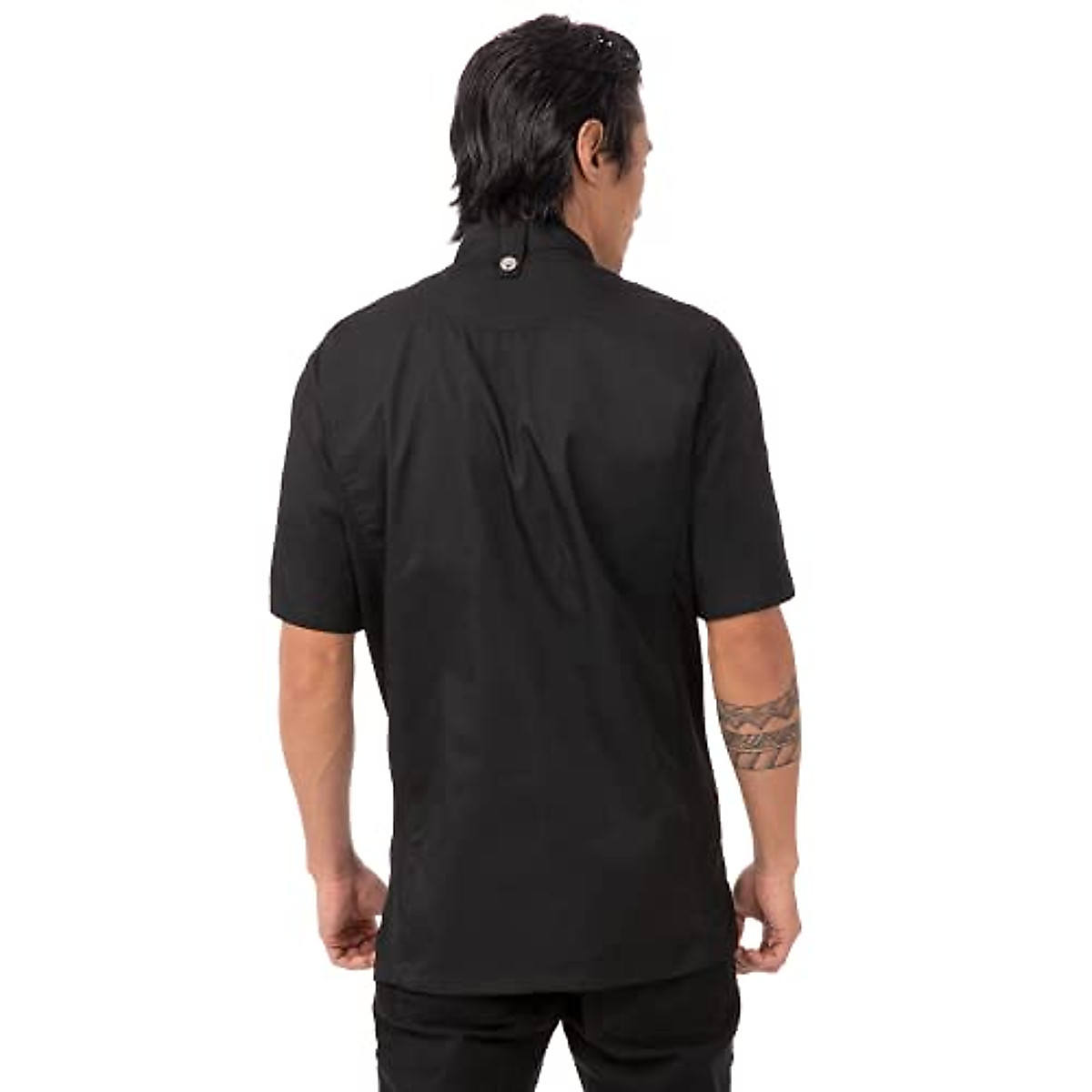 Chef Works Men's Springfield Chef Coat, Black, X-Large