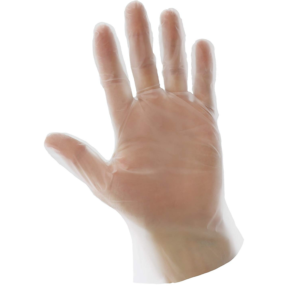 Global Glove 8600PF Thermoplastic Elastomer (TPE) Powder-Free, Clear, 2 Mil, Smooth Finish, 10-Inch Disposable Gloves (Large) - Box of 200